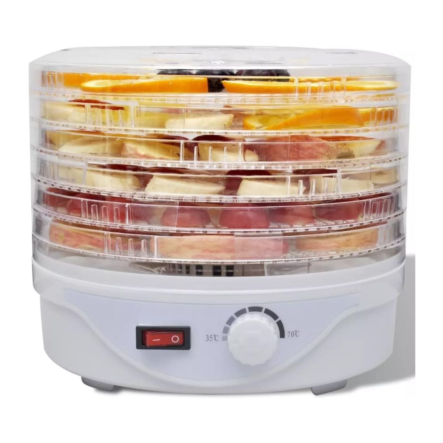 Mini Essiccatore Elettrico per Cibo – 5 Scomparti e Coperchio Traspare ...