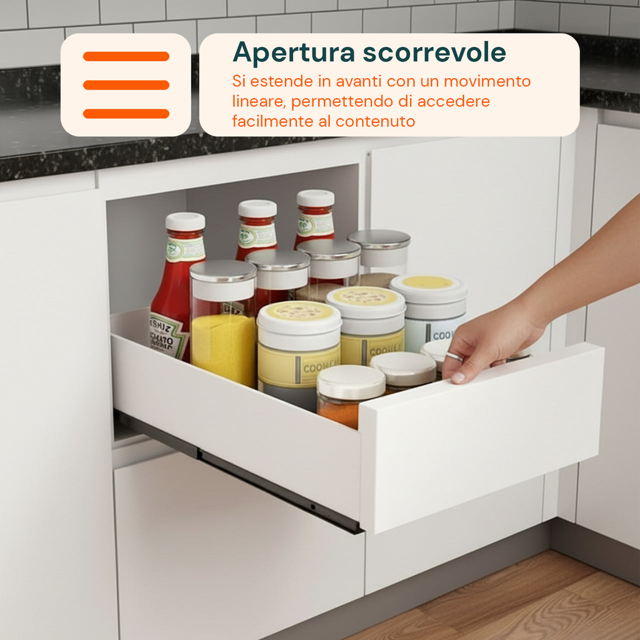 Organizer Estraibile Salvaspazio – Contenitore Scorrevole Multiuso Bia ...
